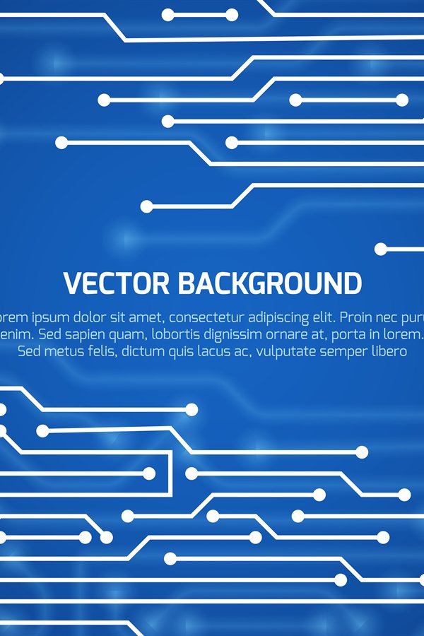 Abstract Cybernetic Vector Background With Circuit Boarding