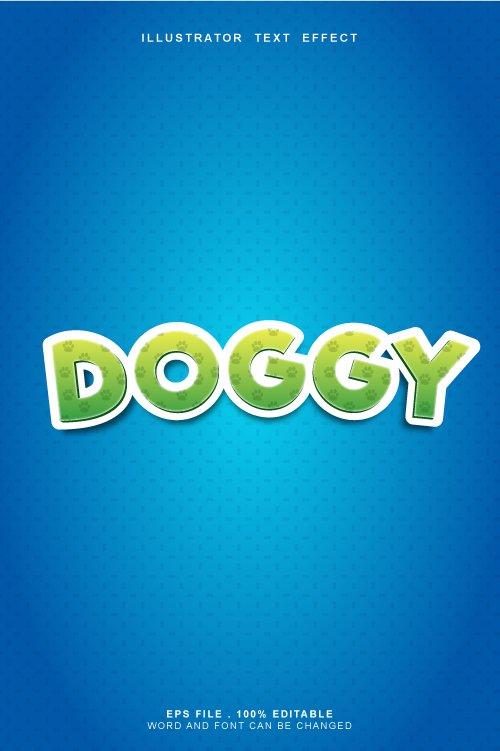 doggy text effect editable