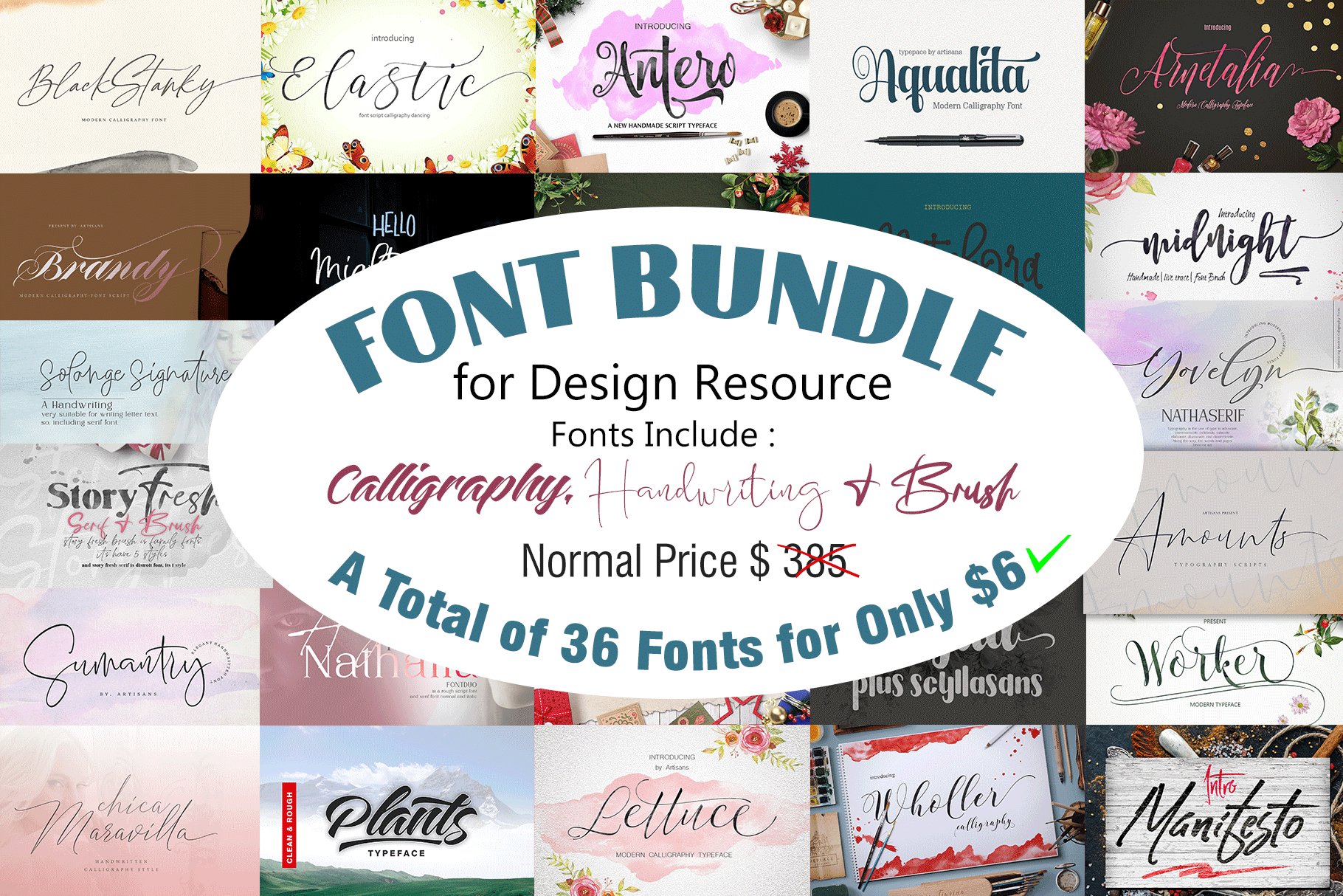 FONT BUNDLE for DESIGN RESOURCE (652586)