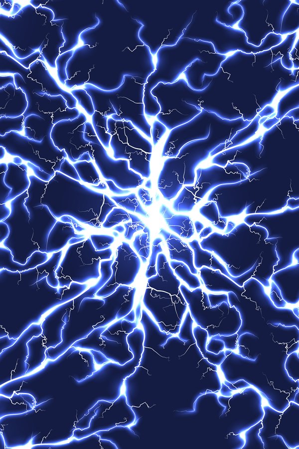 Electric blue vector lightning seamless pattern (821163)