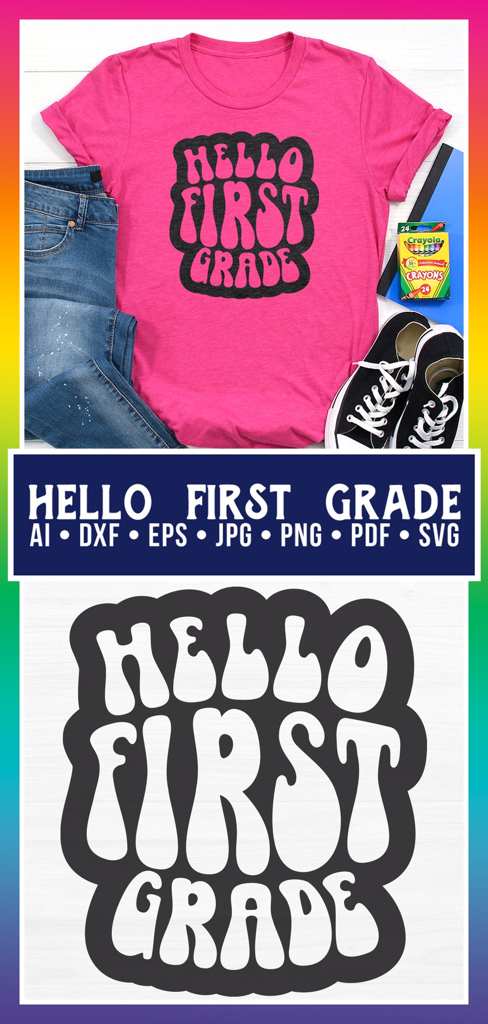 Hello first grade SVG