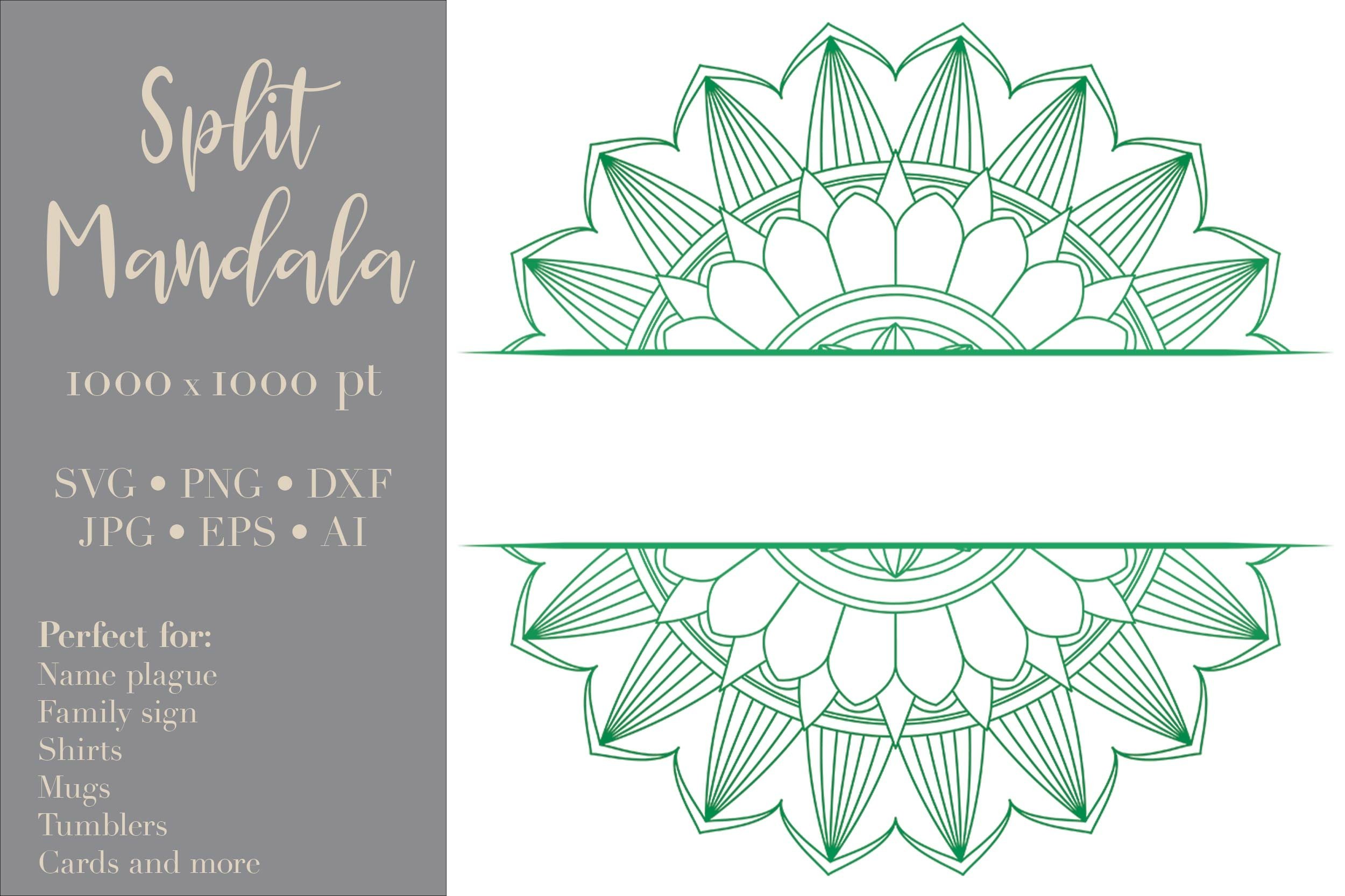Mandalas SVG Bundle with Split Mandala Full-Half (1222408)