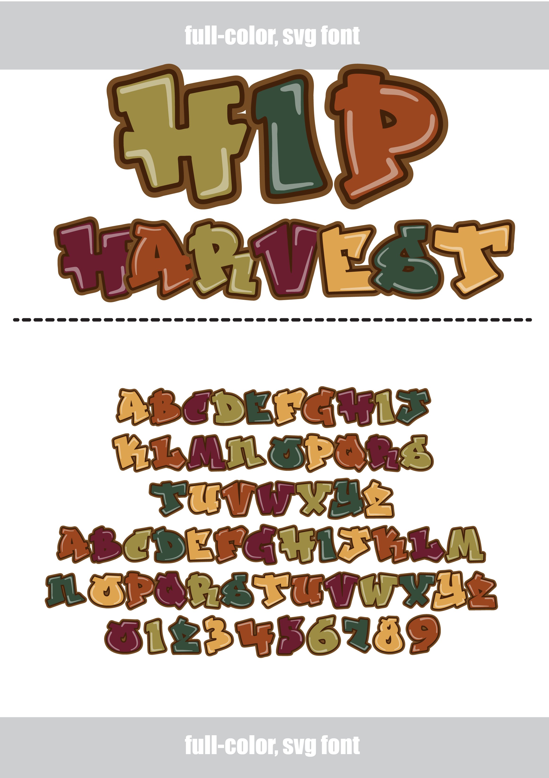 Autumn Themed Full Color SVG Font
