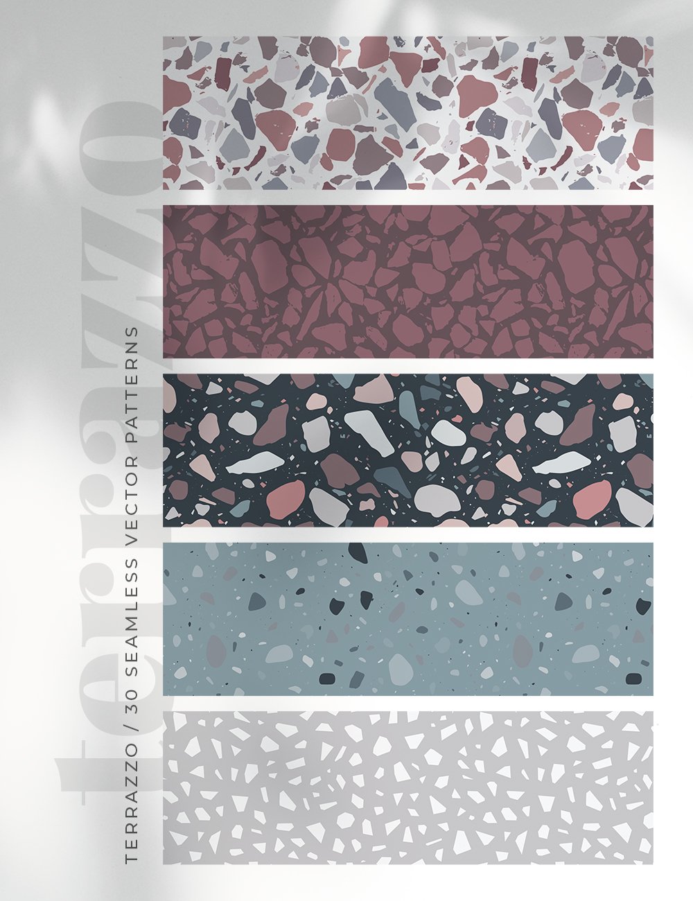 30 Terrazzo Patterns Seamless Vector