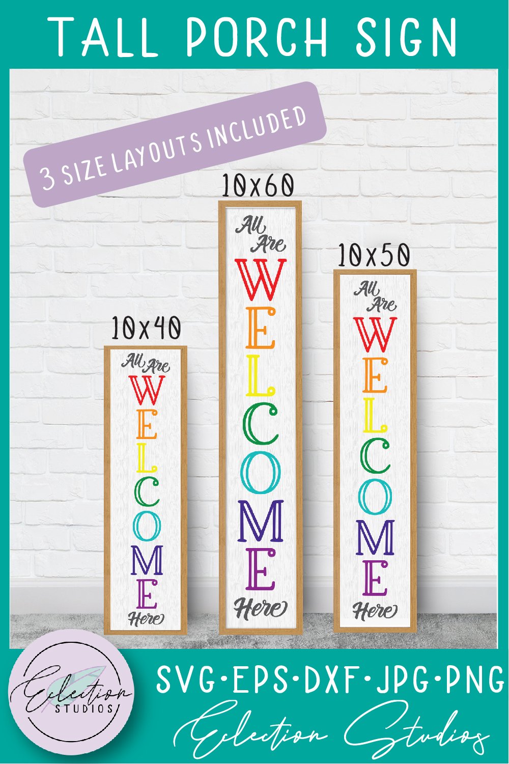 Rainbow Welcome Porch Sign, LGBTQ Pride Sign SVG