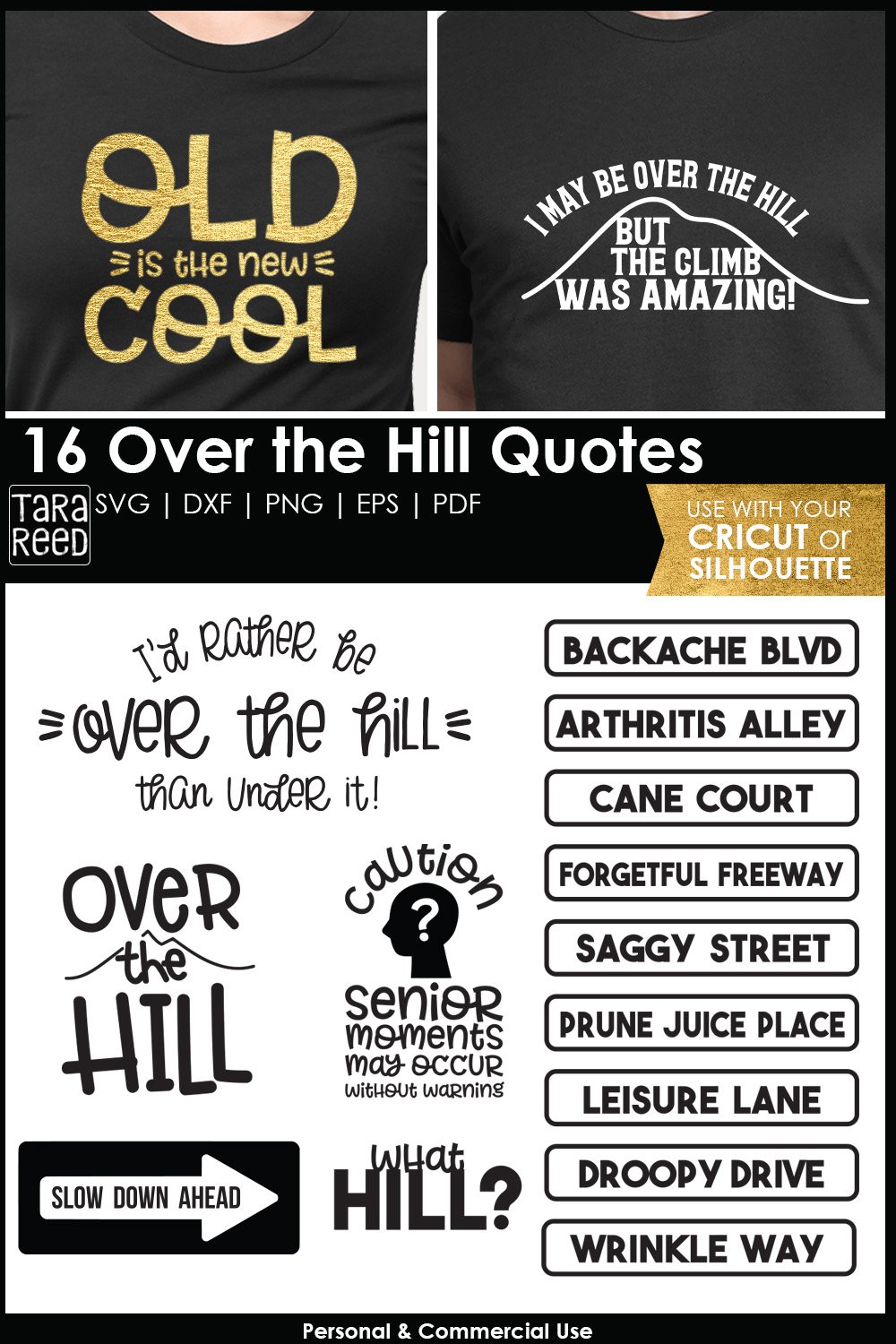 Over the Hill Quotes for Crafters | Over the Hill Shirts