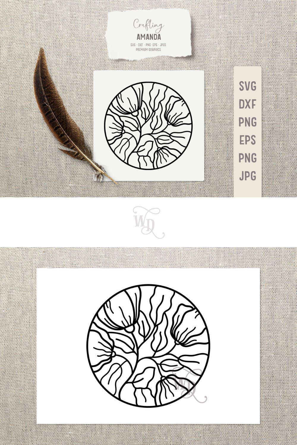 Whimsical flower SVG | Cute floral SVG cut file
