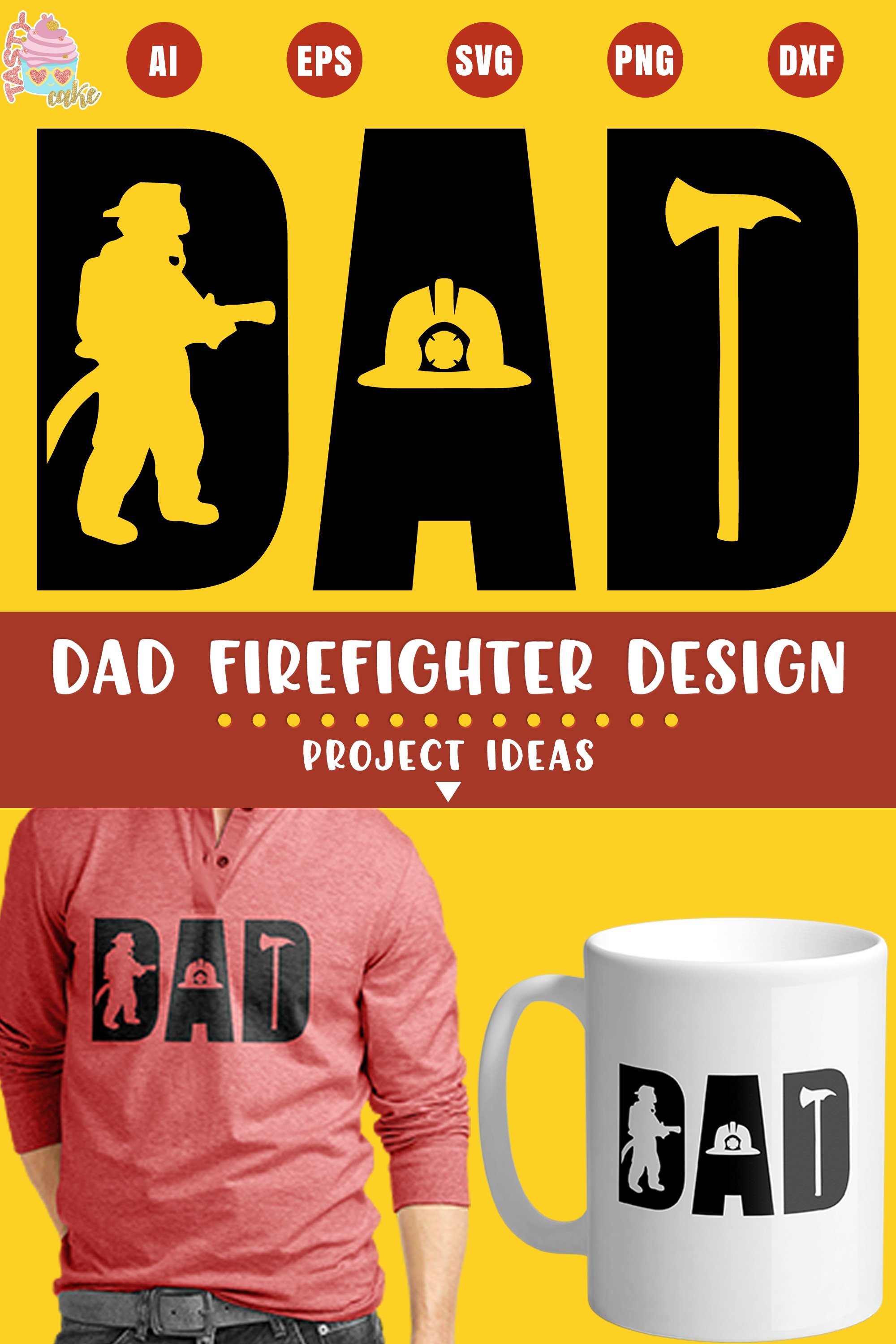 Dad Firefighter SVG - Father's Day Designs