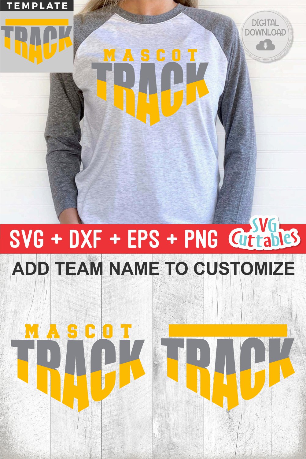 Track SVG | Track and Field Template 008 | Track Grandma