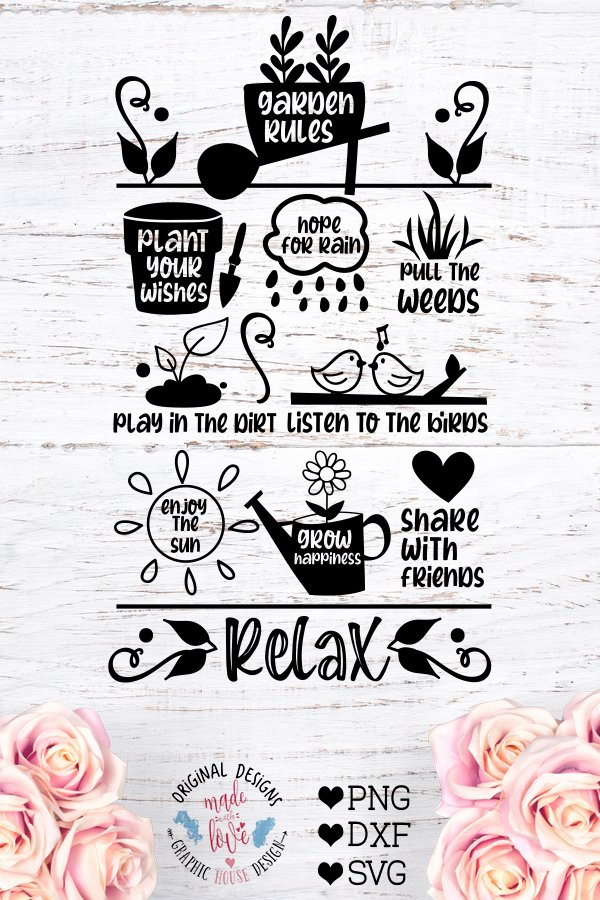 Garden Rules - Garden Cut File and Sublimation File