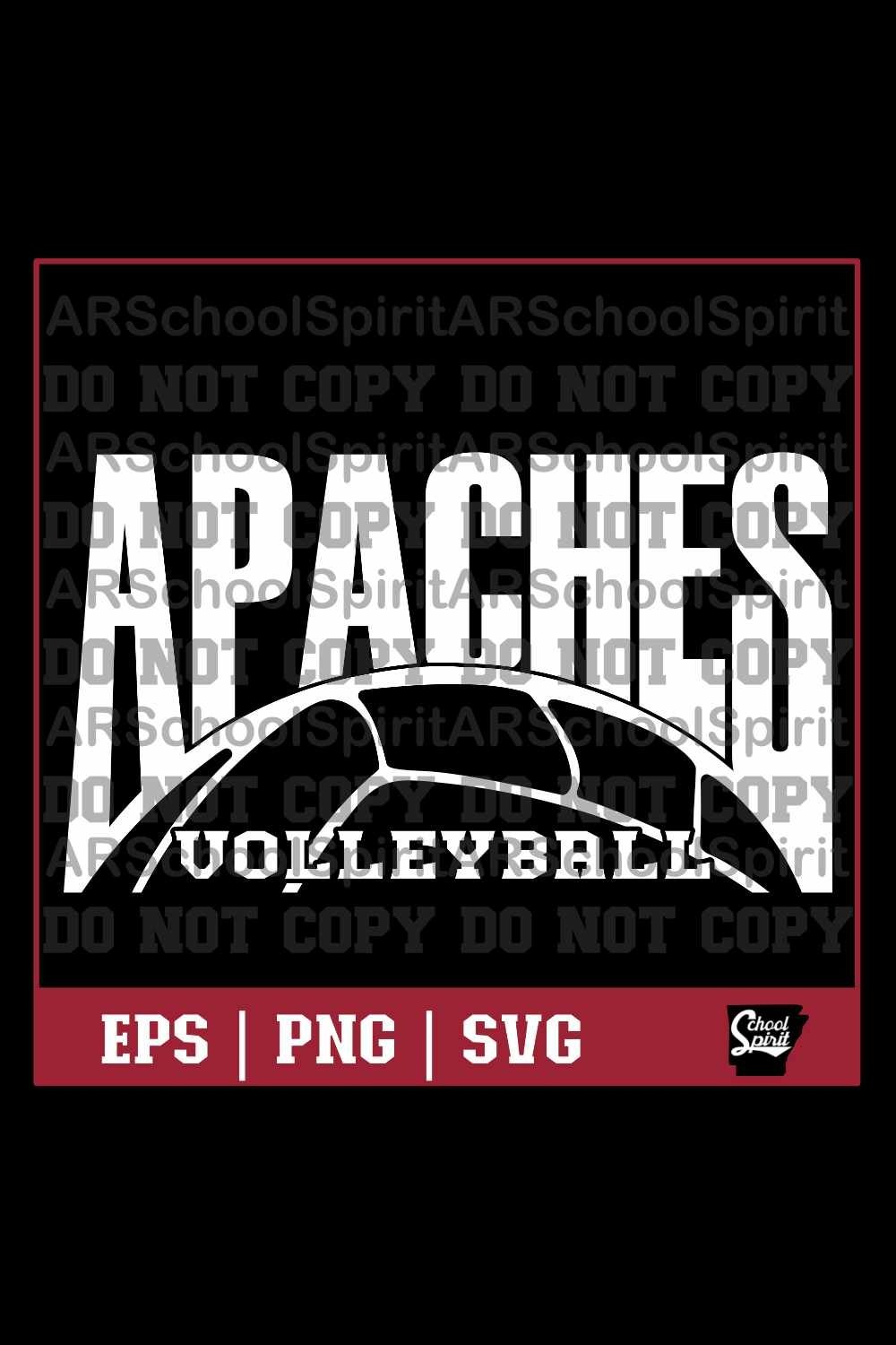 Pottsville Apaches Volleyball SVG