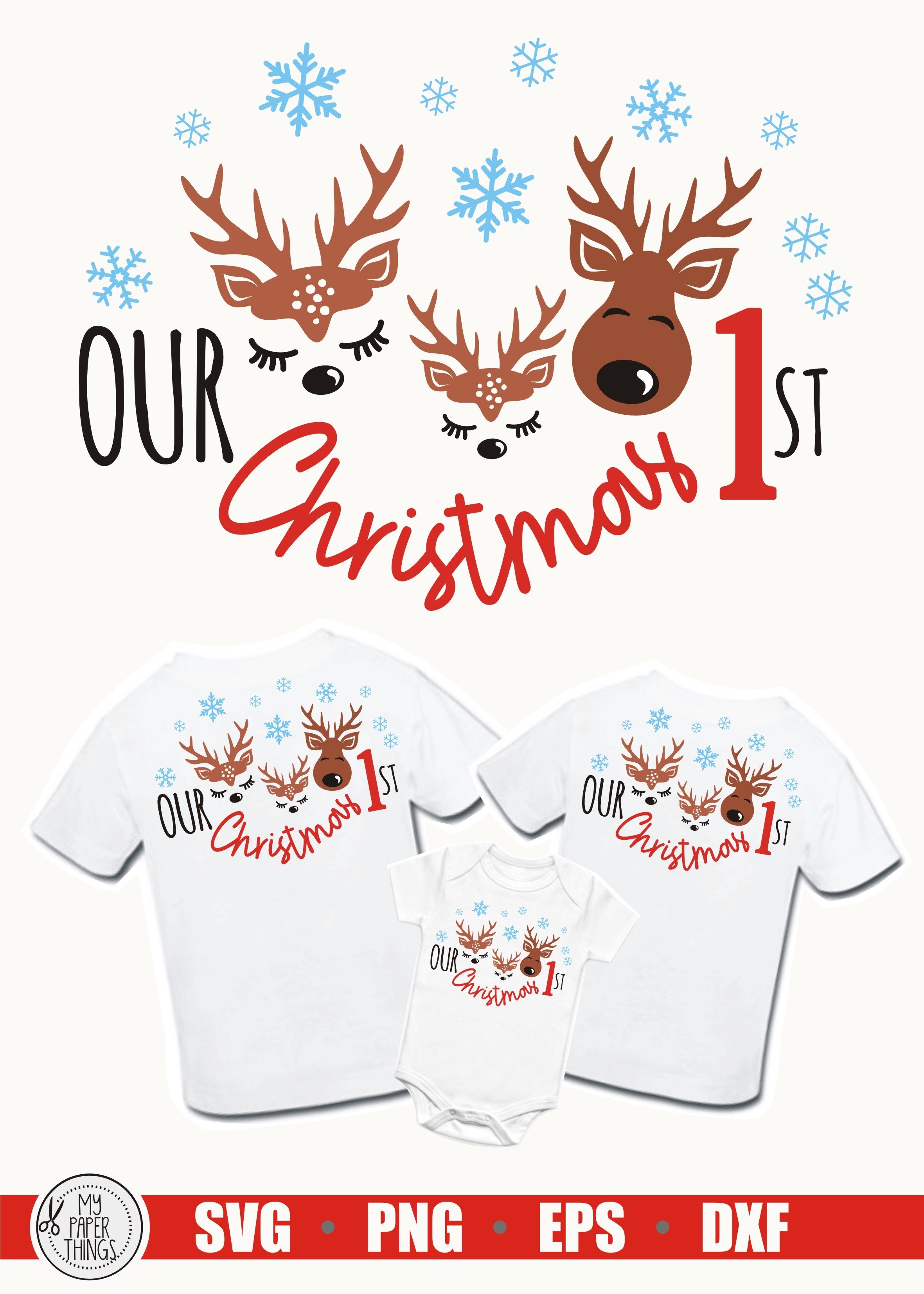 Our 1st Christmas svg, Baby Girl Christmas svg