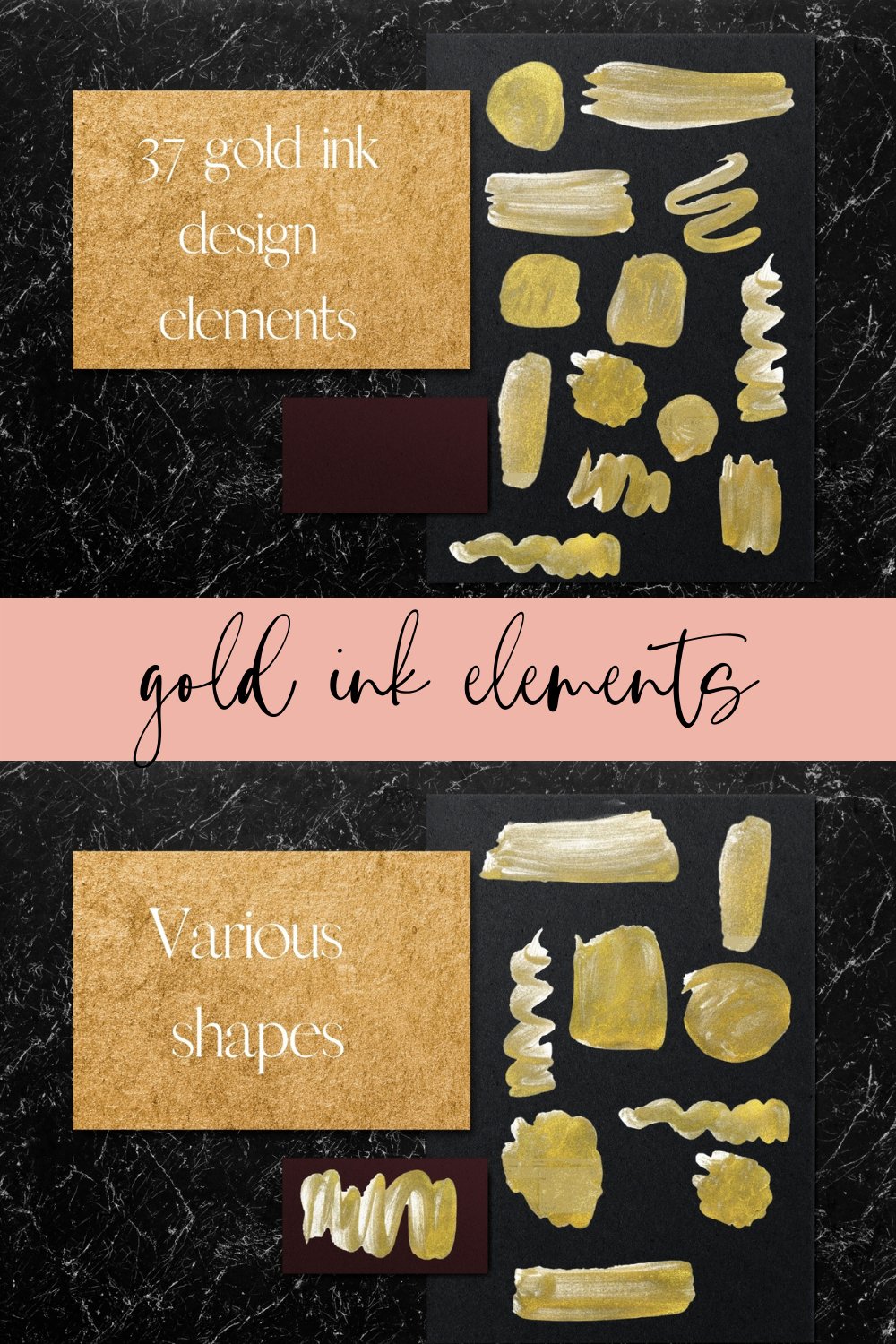 37 Gold Ink Design Elements (2509136)