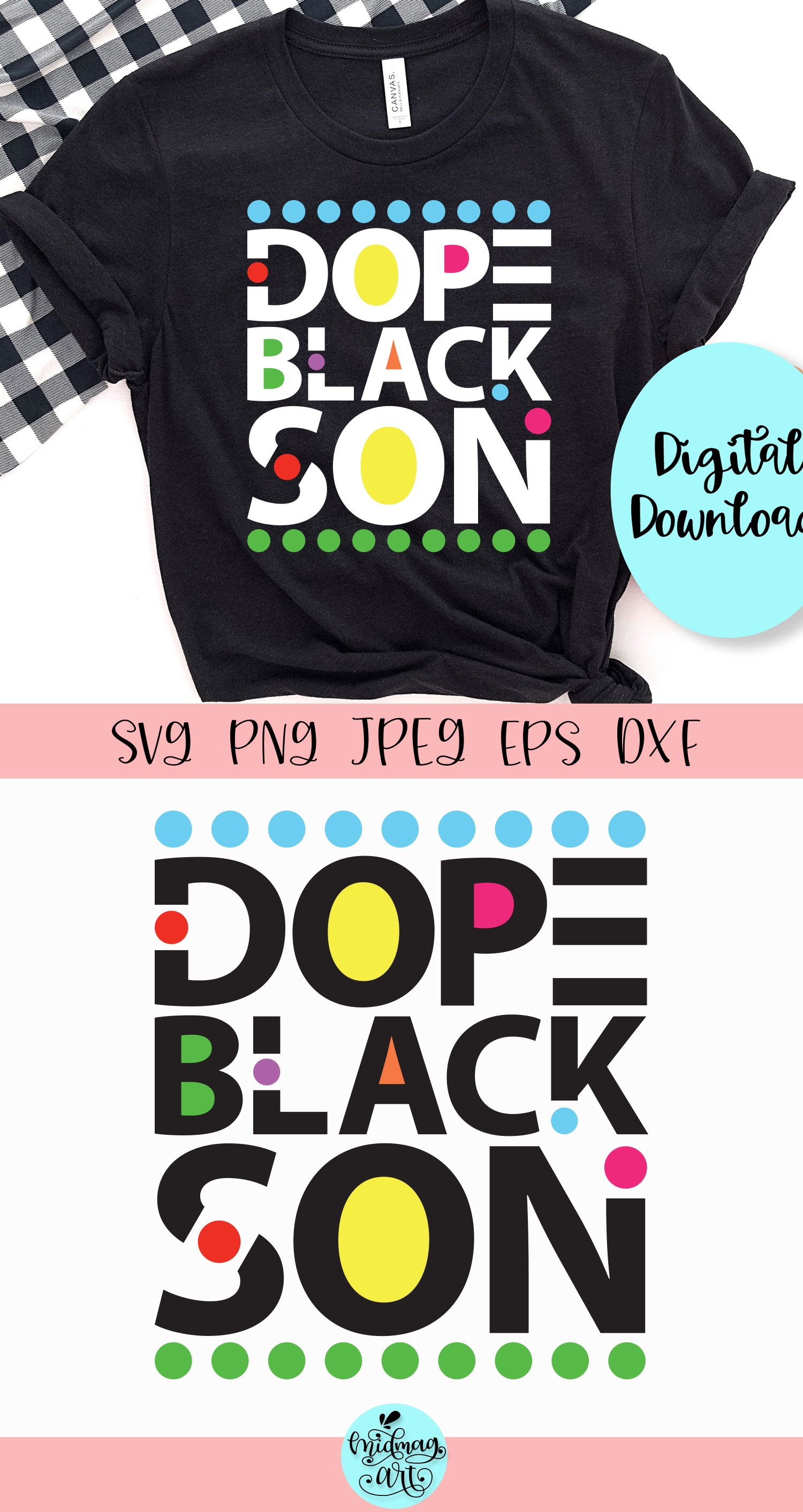 Dope black son svg, black history month svg