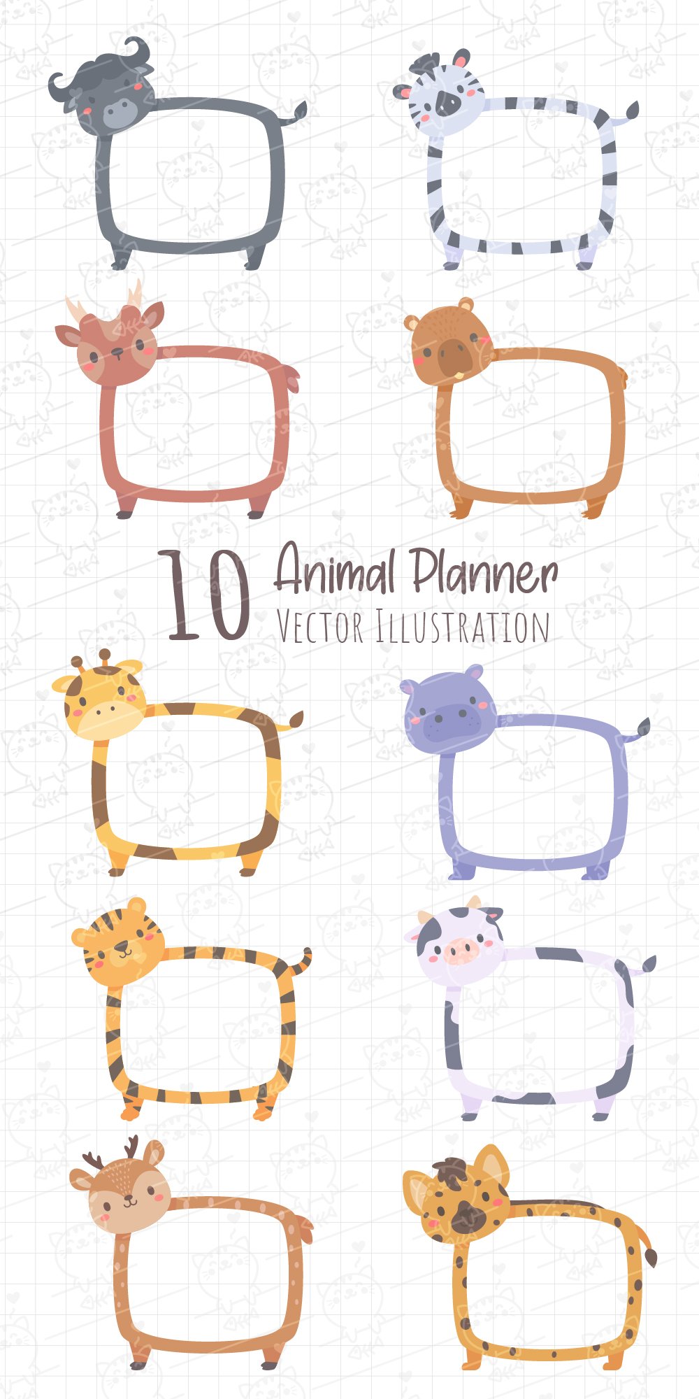 10 Animal Frame Clipart |Baby Animal PNG (2267246)