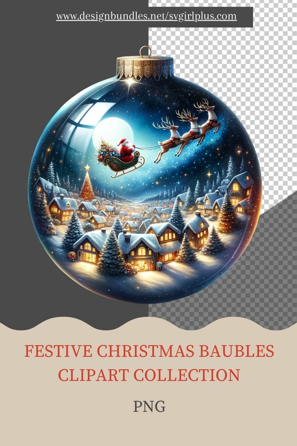 "Christmas Baubles Clipart Set - Vibrant & Festive Designs"