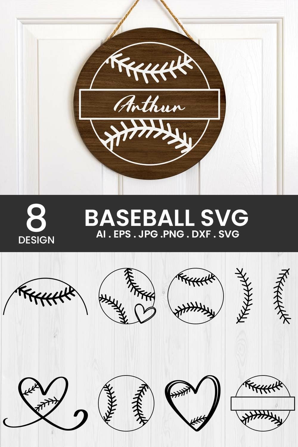 8 Baseball SVG, Sports