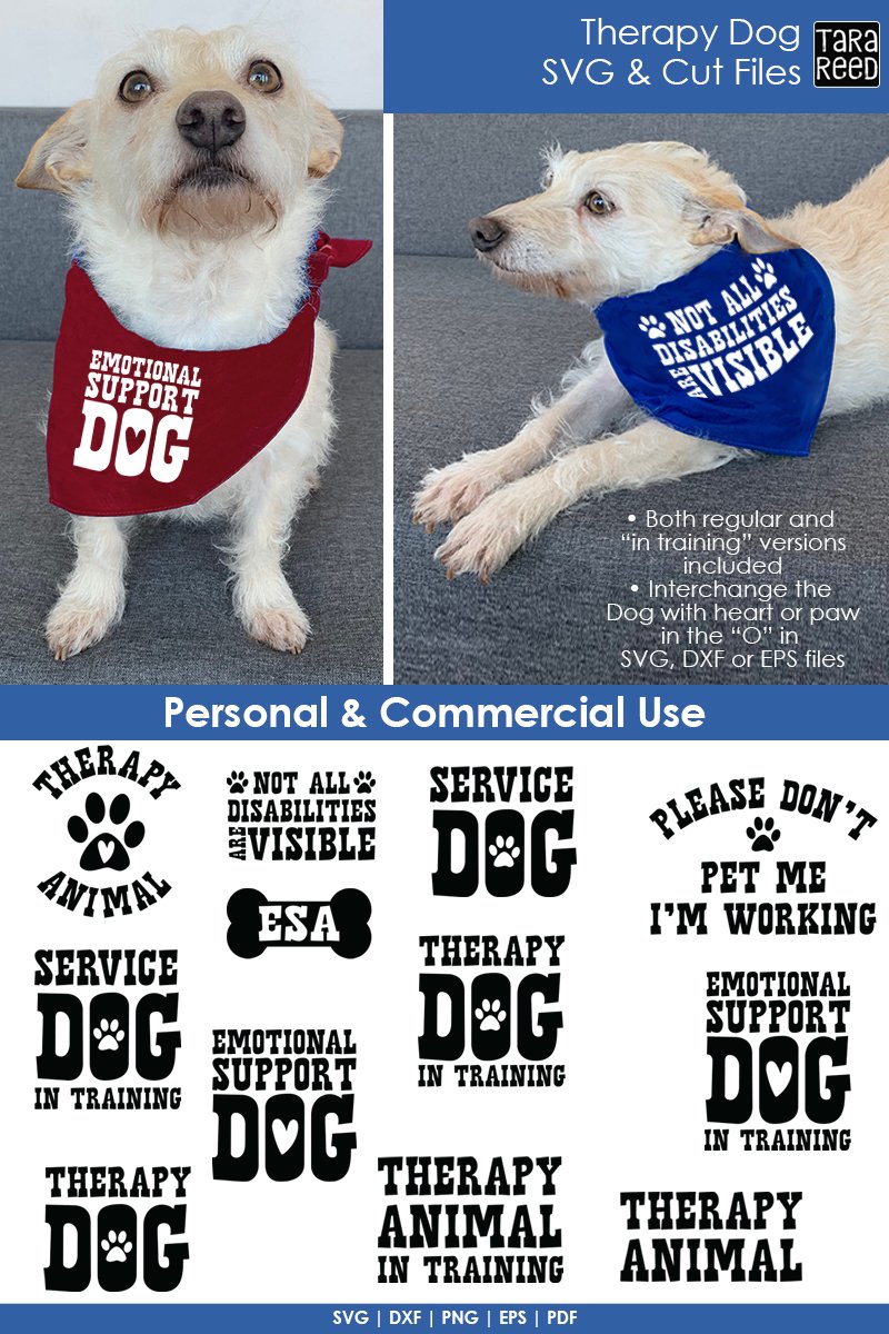 Therapy Dog - Dog SVG and Cut Files for Crafters