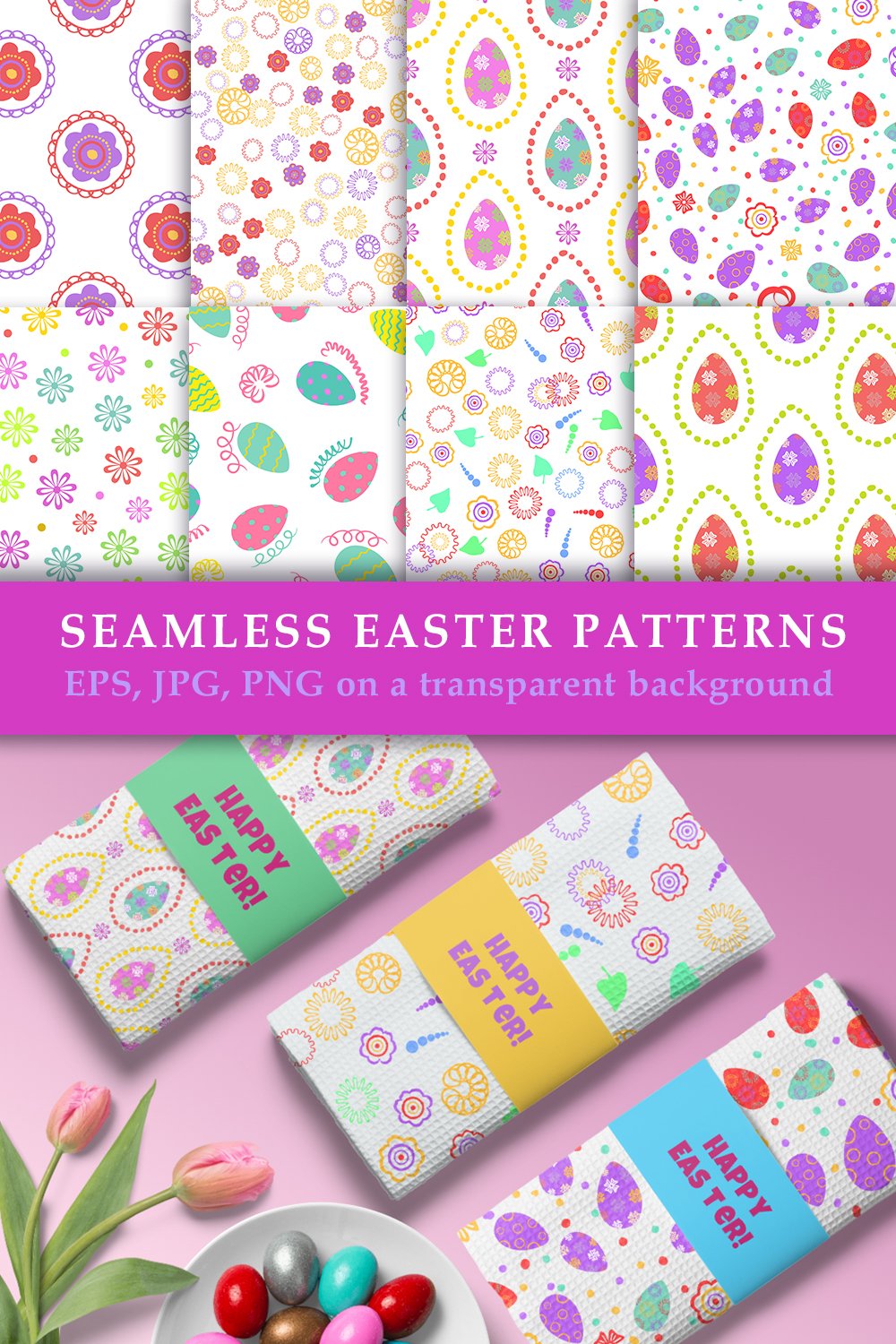 Seamless Easter patterns