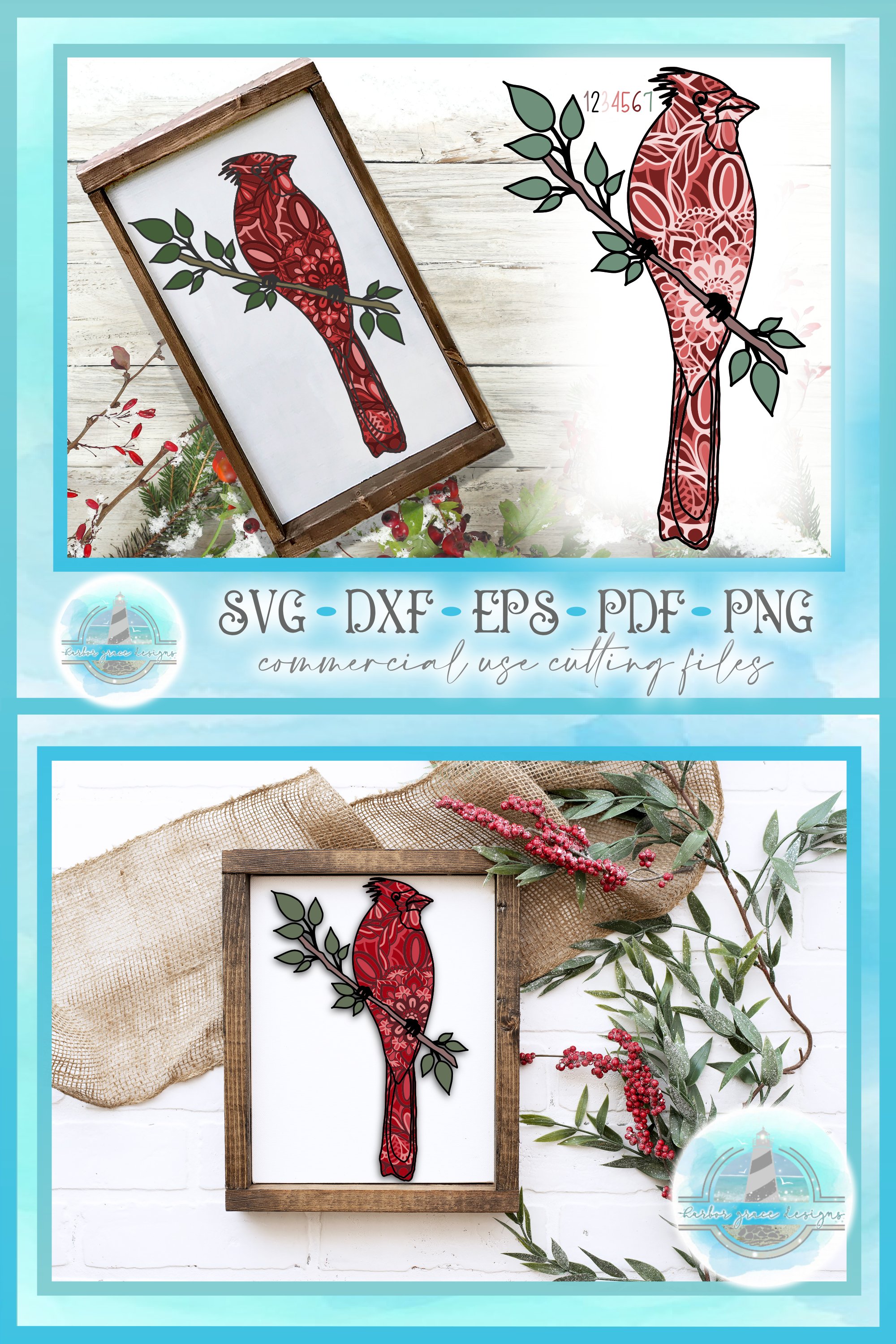 3D SVG | Cardinal Mandala Layered Design | 3D Mandala SVG