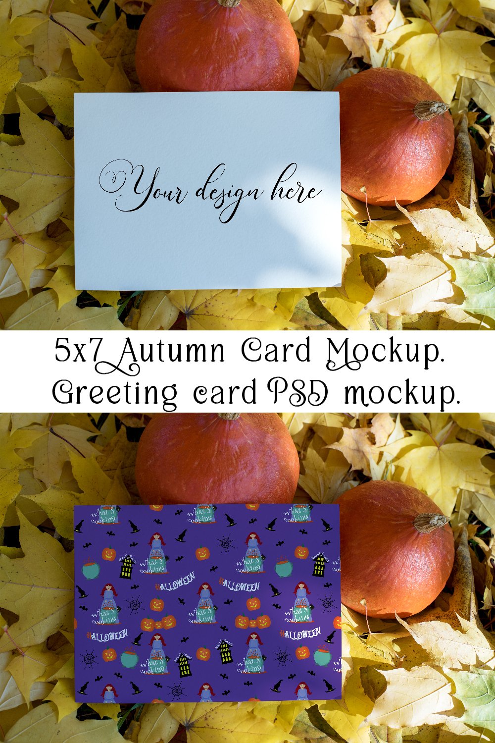 5x7 Autumn Card Mockup. Fall Mockup. Greeting card mockup