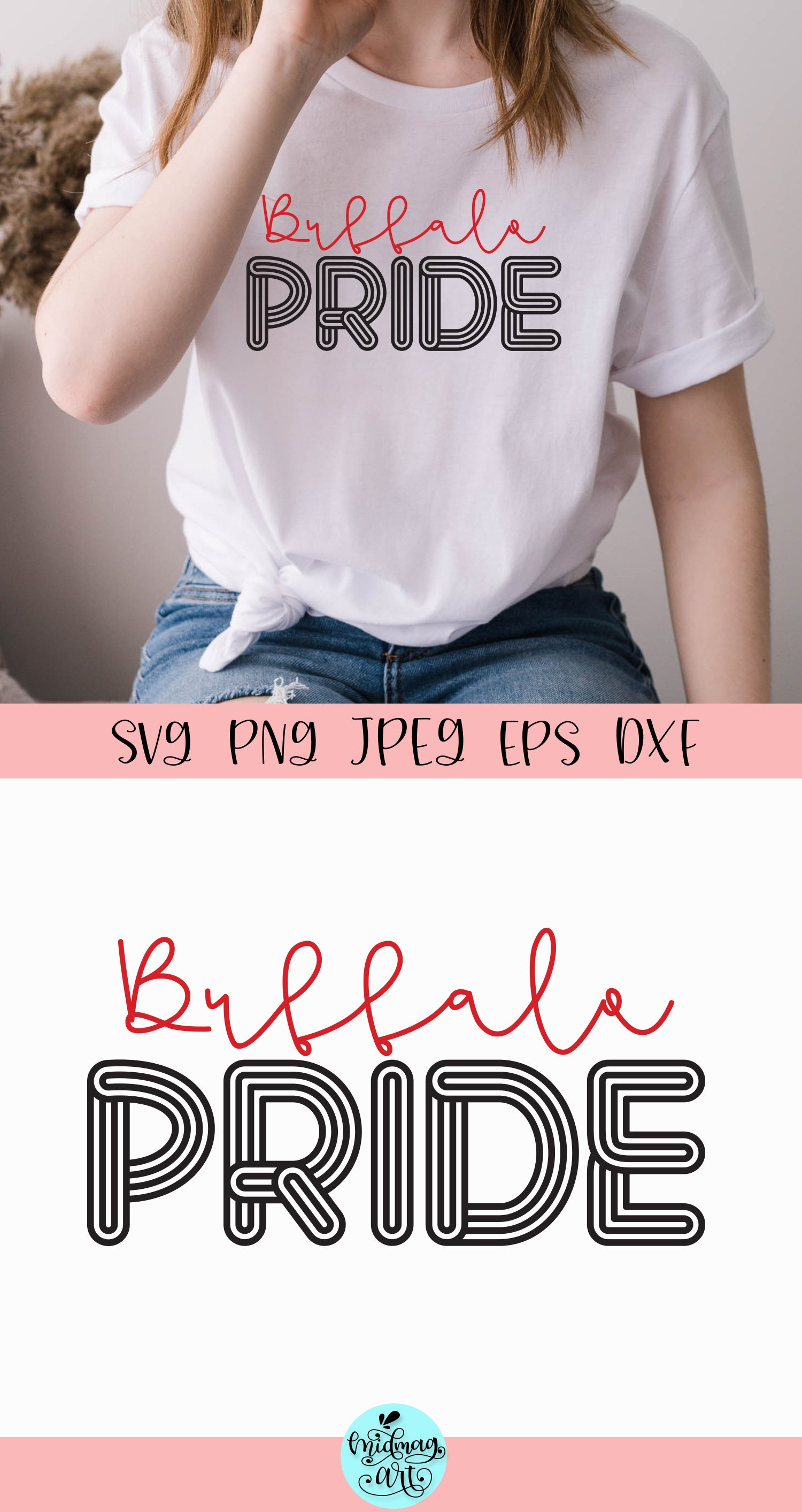 Buffalo pride svg, sports svg