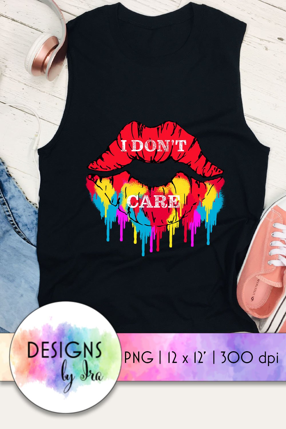Rainbow Lips Print | Personal Statement | Red Lips Print