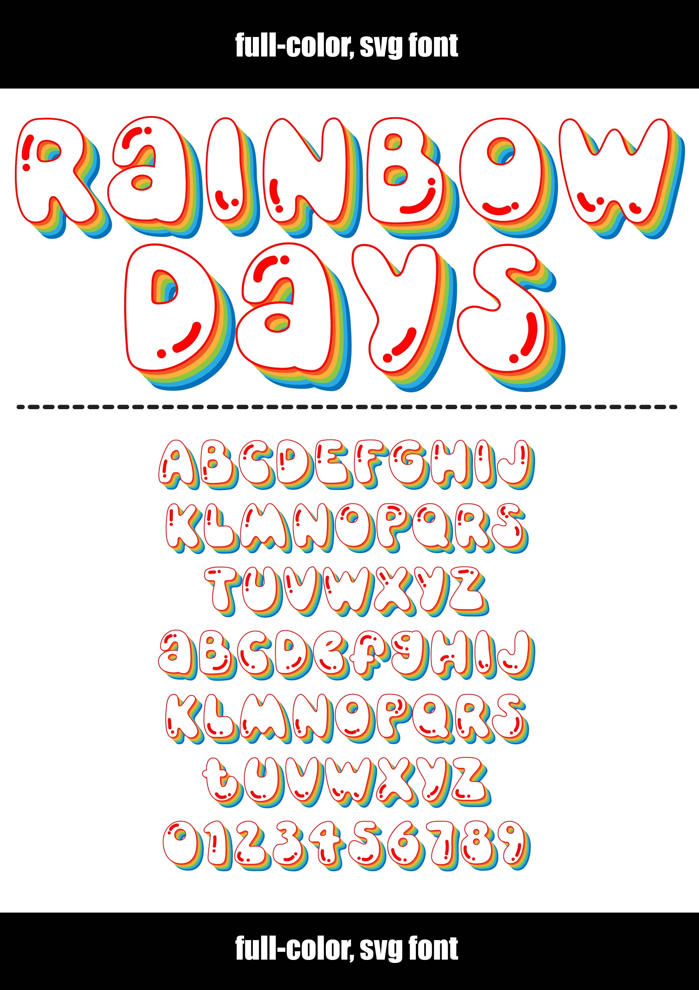 Full Color SVG Font Great for Spring or Easter