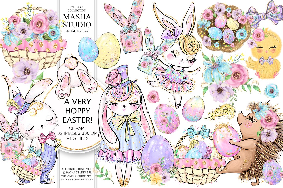 A VERY HOPPY EASTER 2021 Clipart