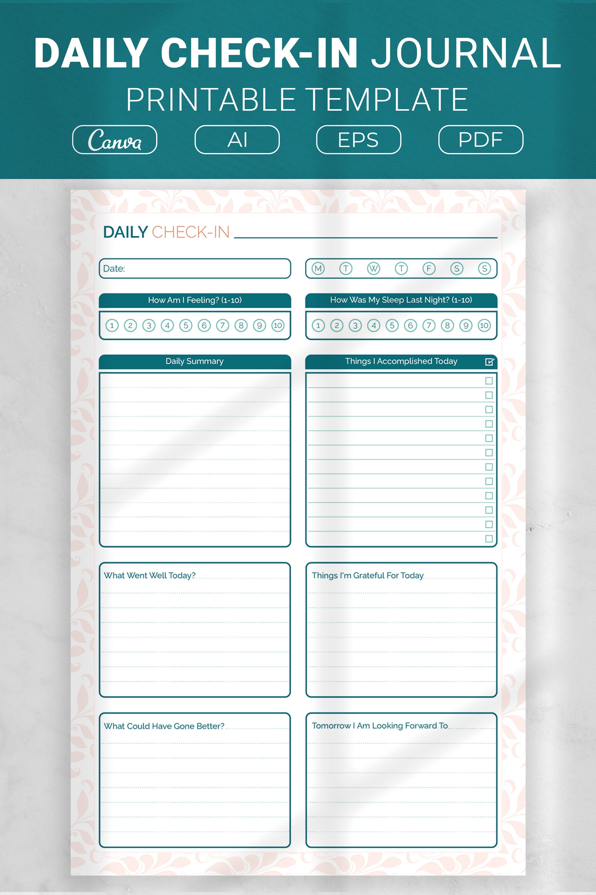 Daily Check-in Journal Template