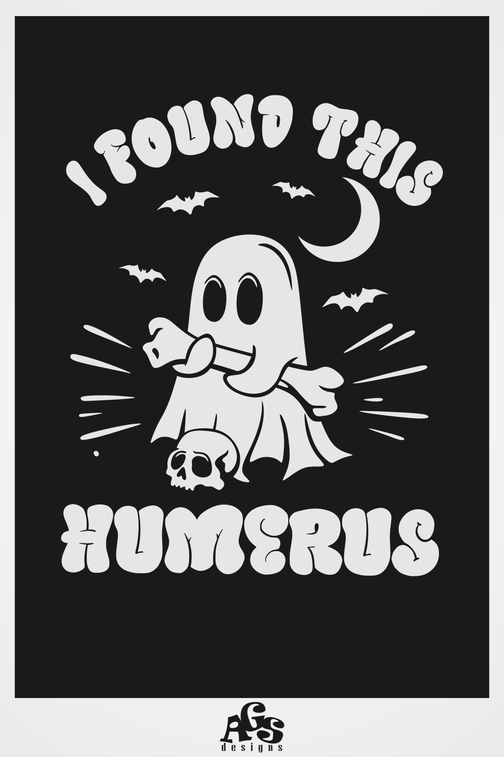I Found This Humerus I Bone Joke Funny Halloween Svg Design