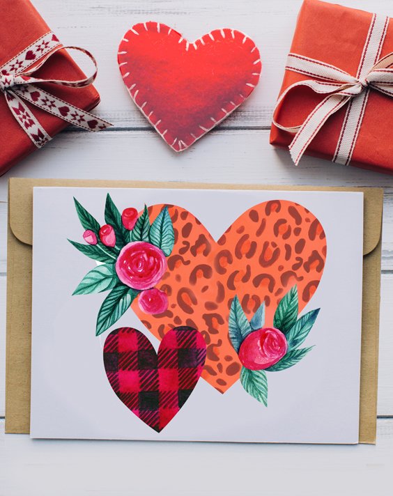 Leopard Heart. Leopard Valentine. Valentines