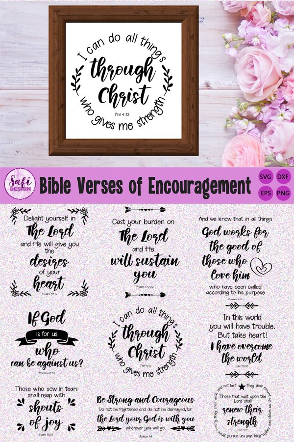 Bible Verses of Encouragement SVG Bundle