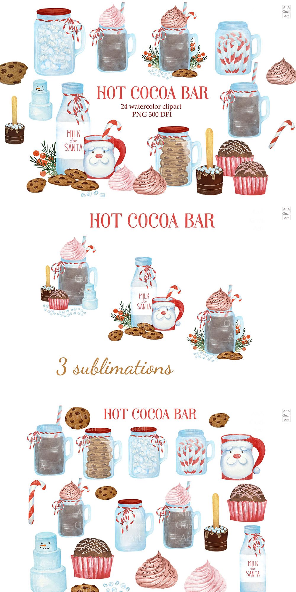 Christmas Hot Cocoa Bar Clipart