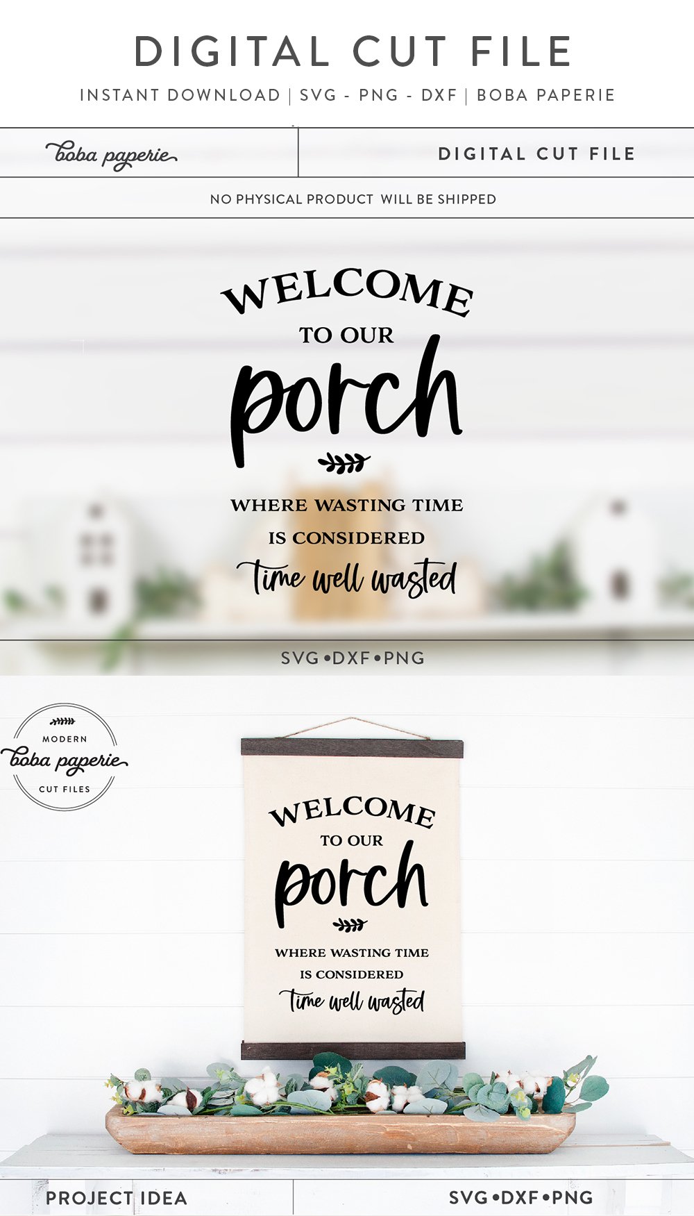 Welcome to our porch cut file | Vertical Porch sign svg