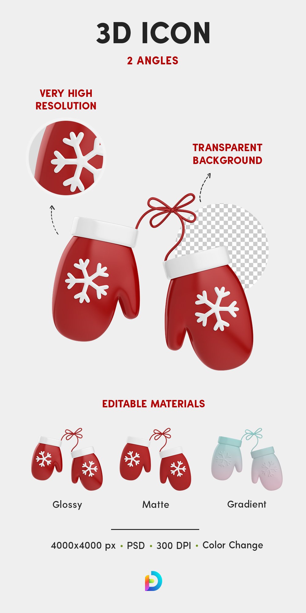 Mittens 3d Icon