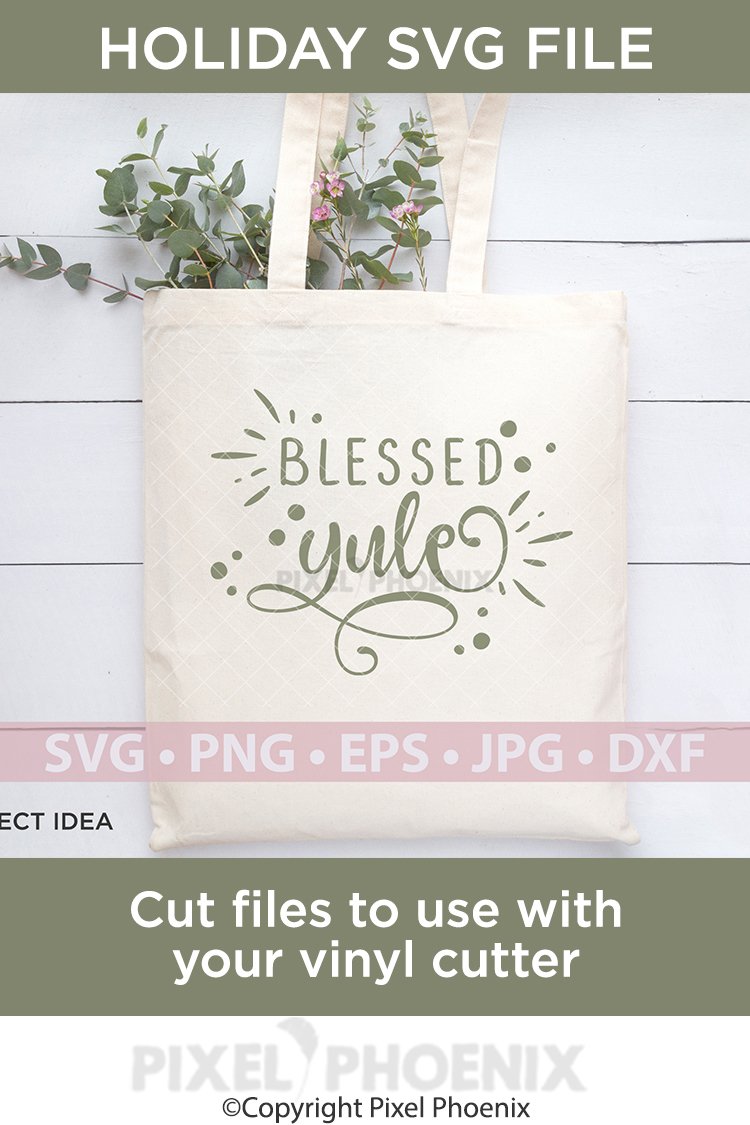 Blessed Yule SVG | Pagan Christmas SVG