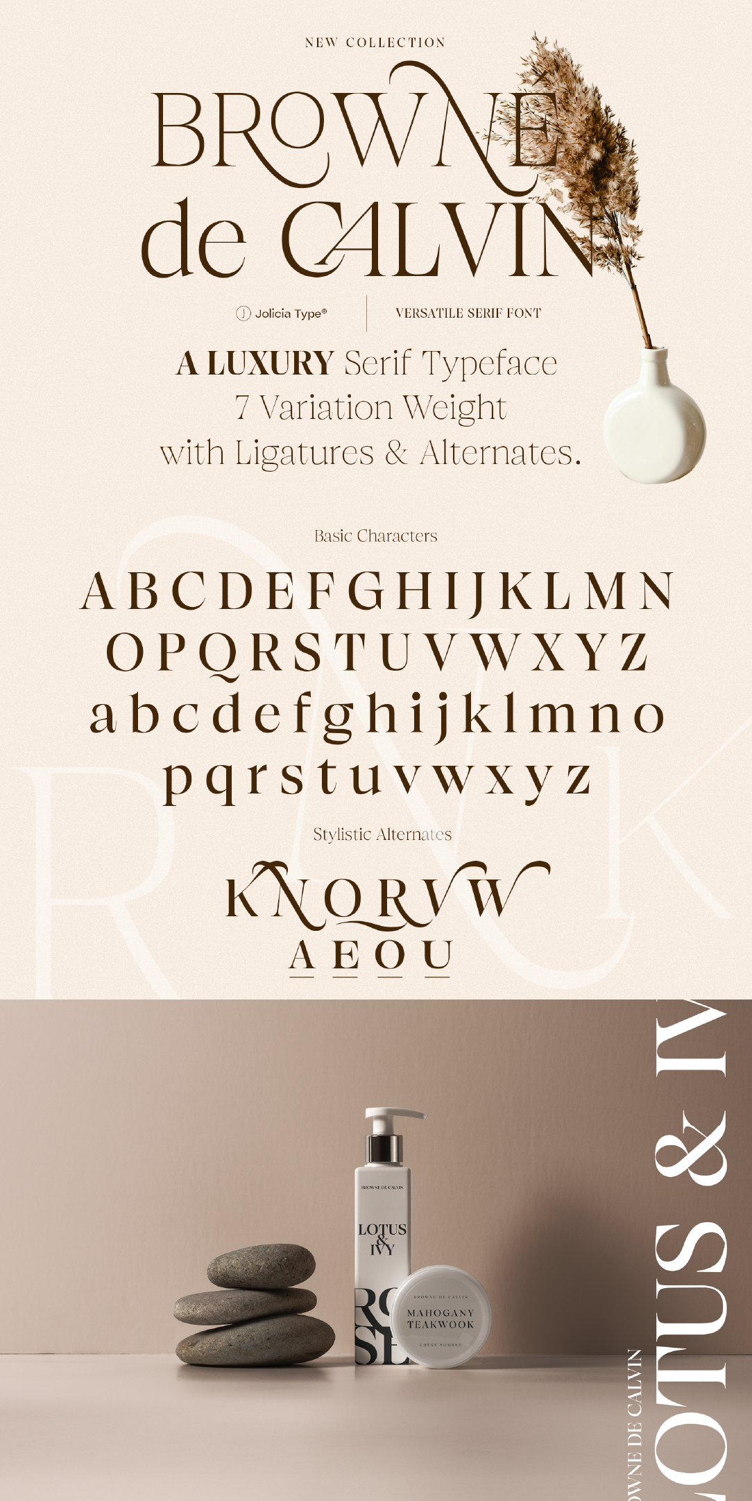 Browne de Calvin | Luxury Serif Typeface