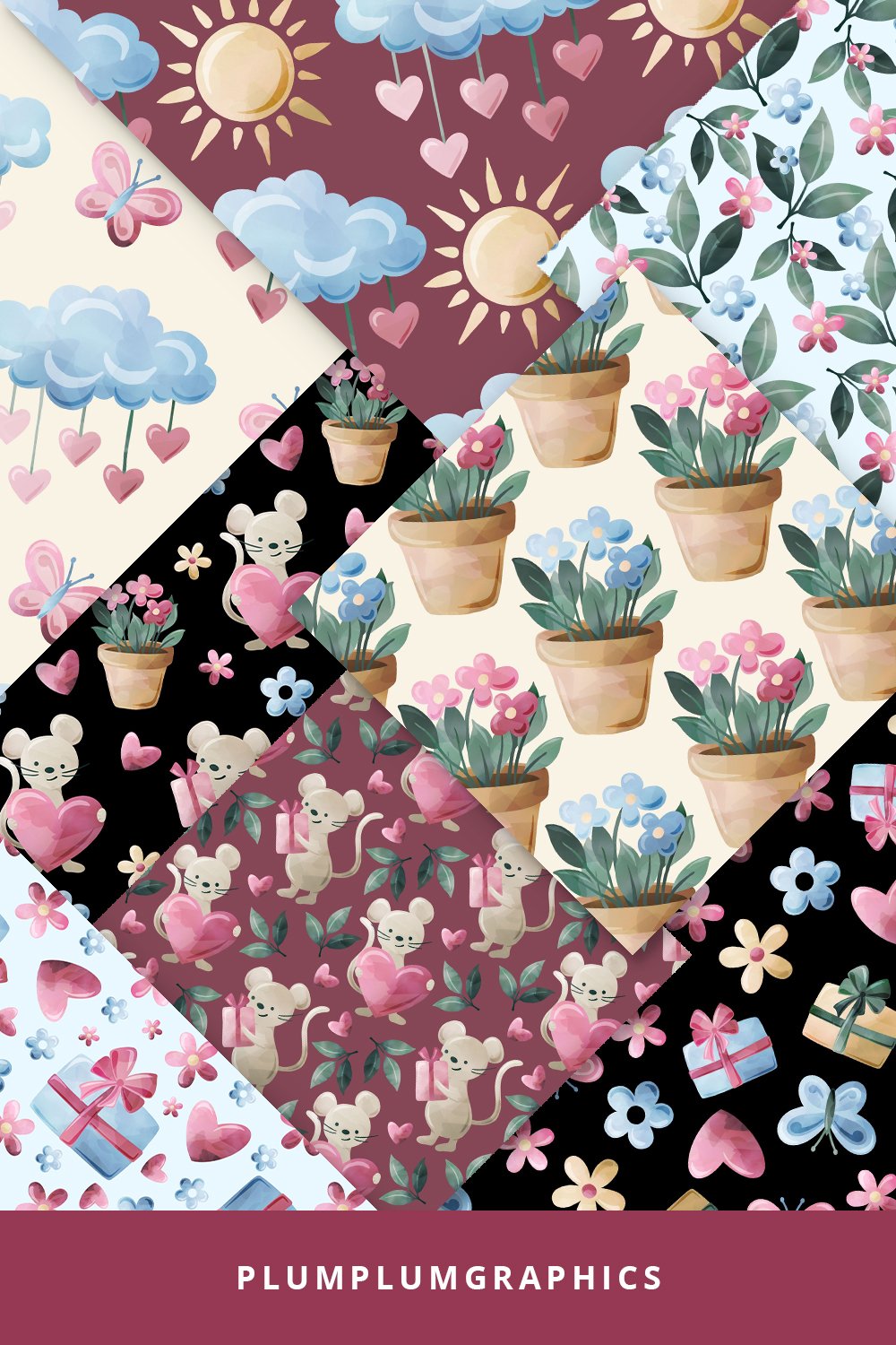 Valentines Digital Papers (1742705)