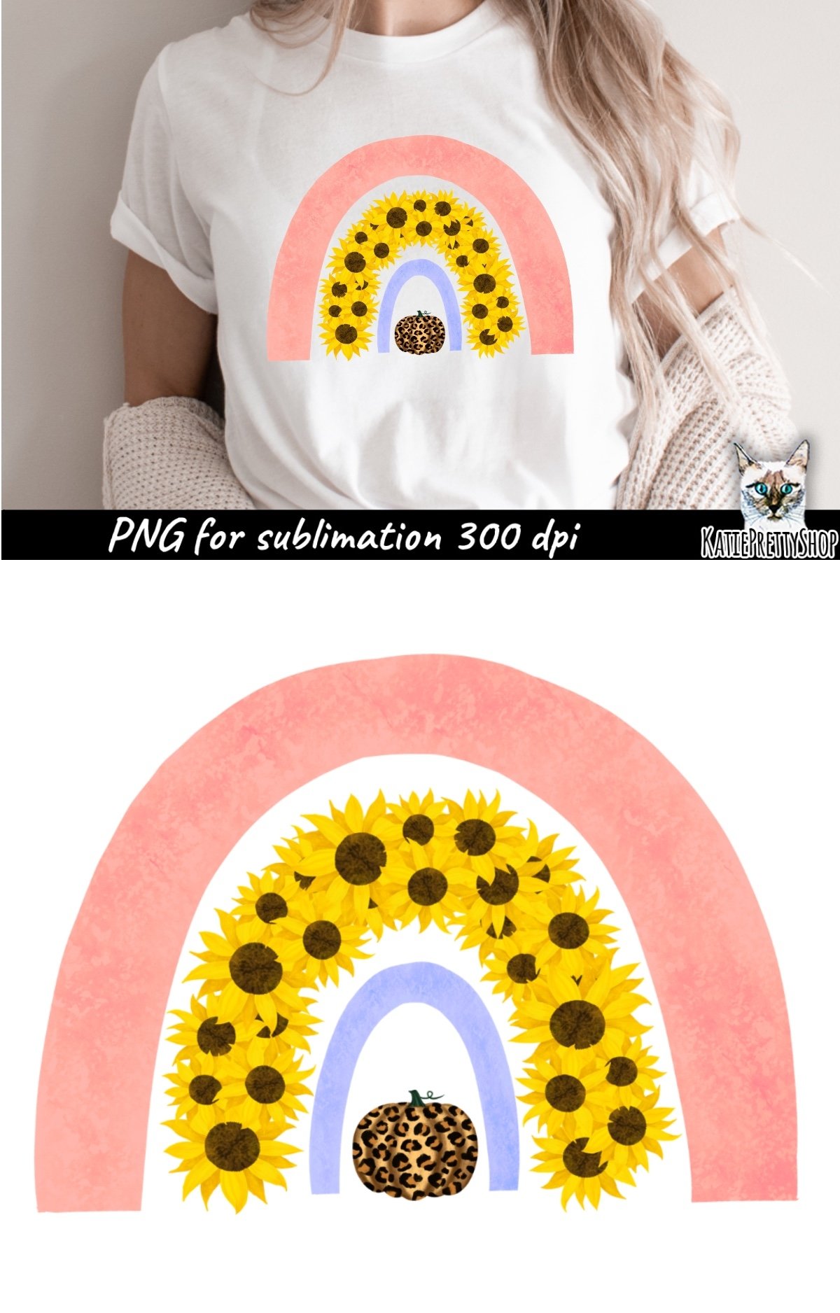 Fall Rainbow Png Sublimation Design (1546950)