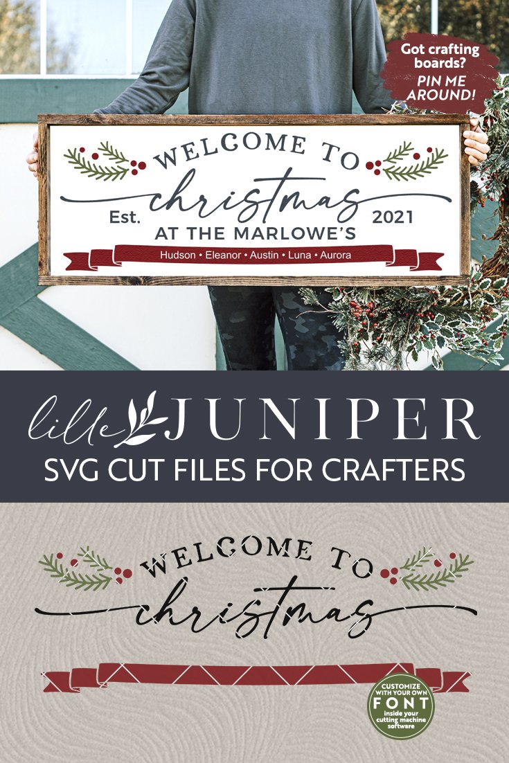 Welcome to Christmas Last Name Sign (1716331)