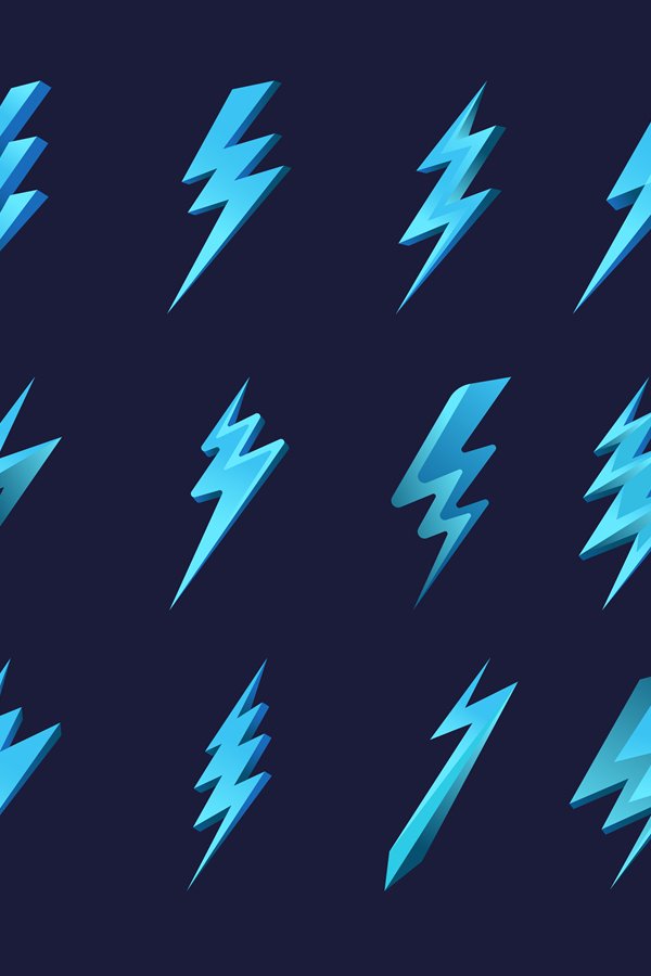Lightning icon set (770784)