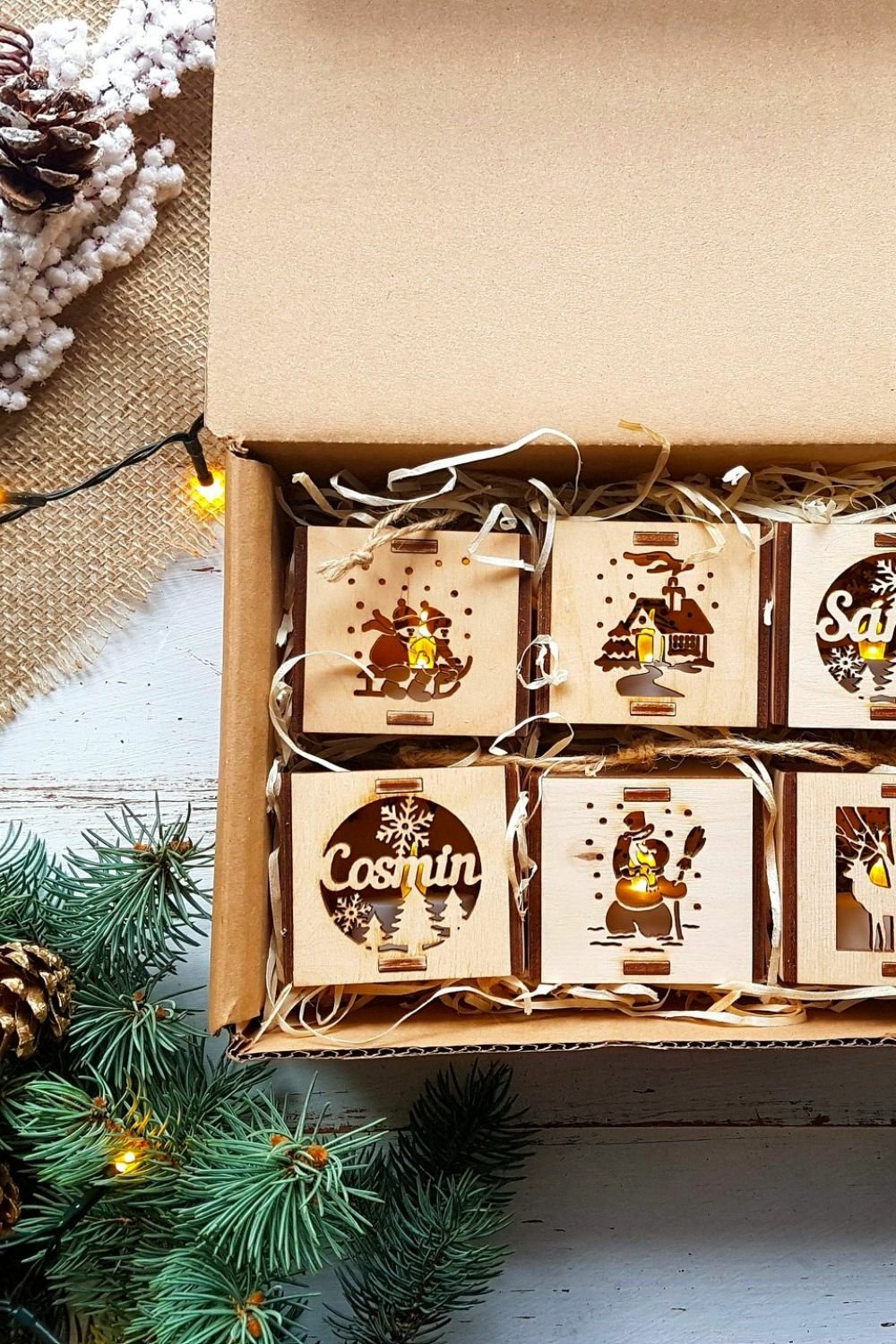 Mega Christmas Tree Bauble Ornaments w LED Tealight Candle