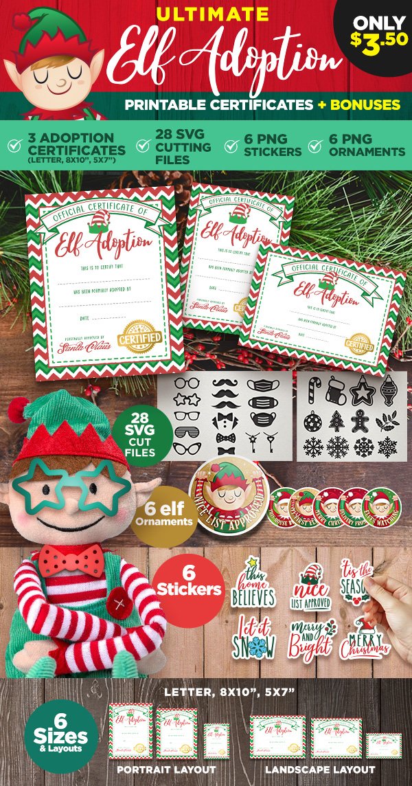 Elf Adoption Printable Certificate | Toy Kit (918128)
