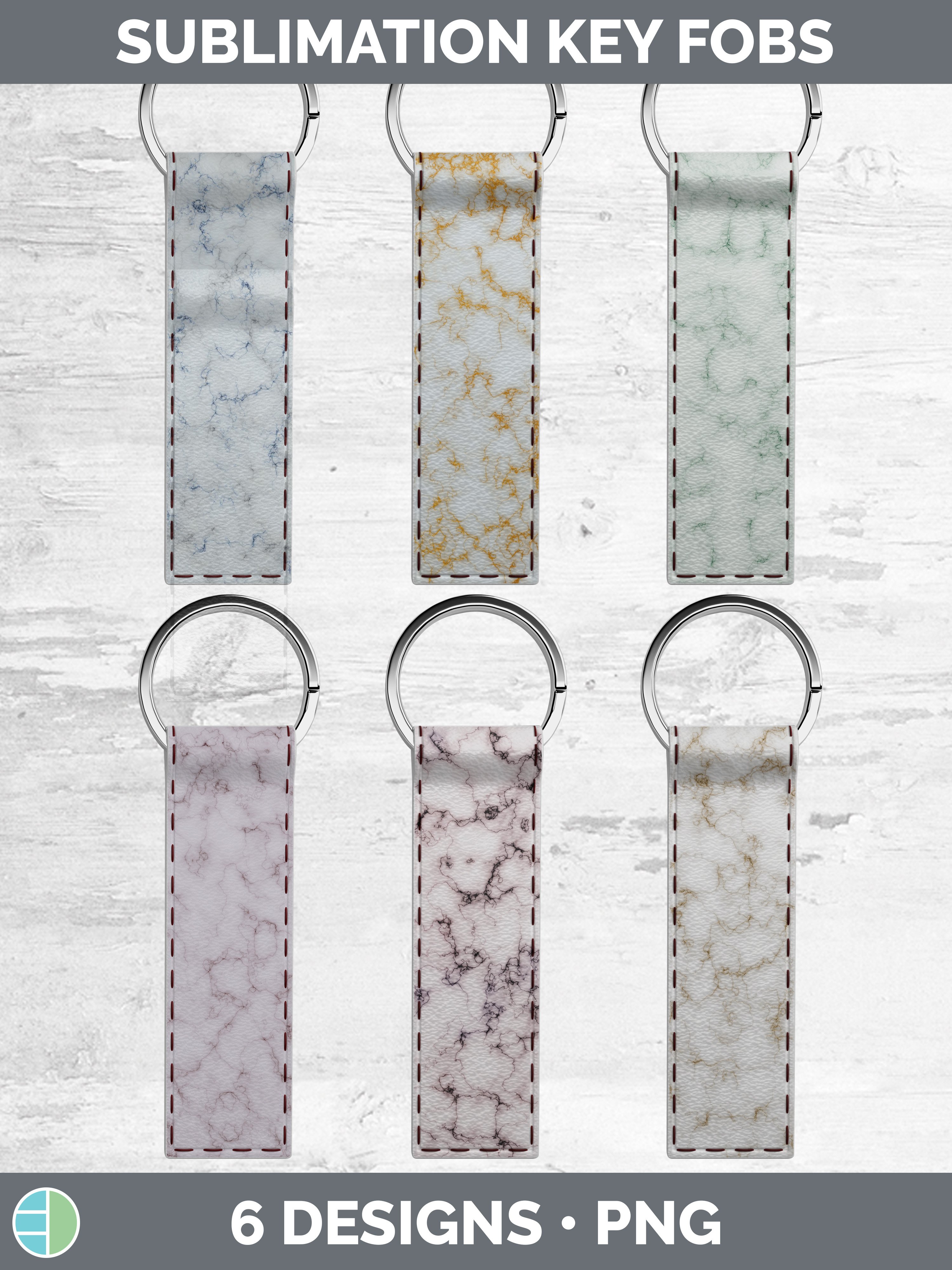 Marble Key Fob | Wristlet Sublimation