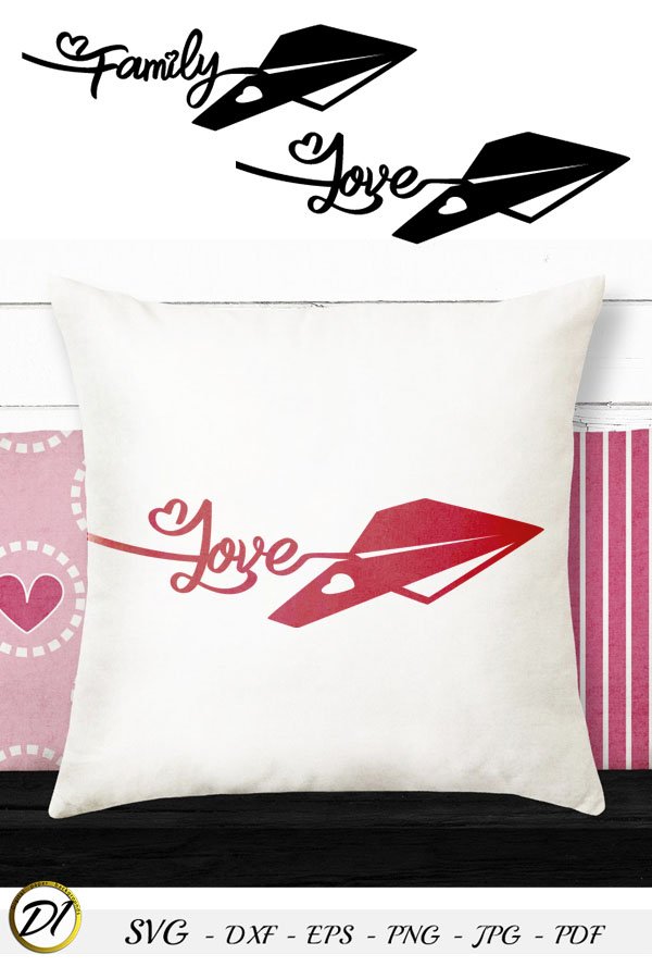 Paper Airplane svg| Airplane silhouette | family | love