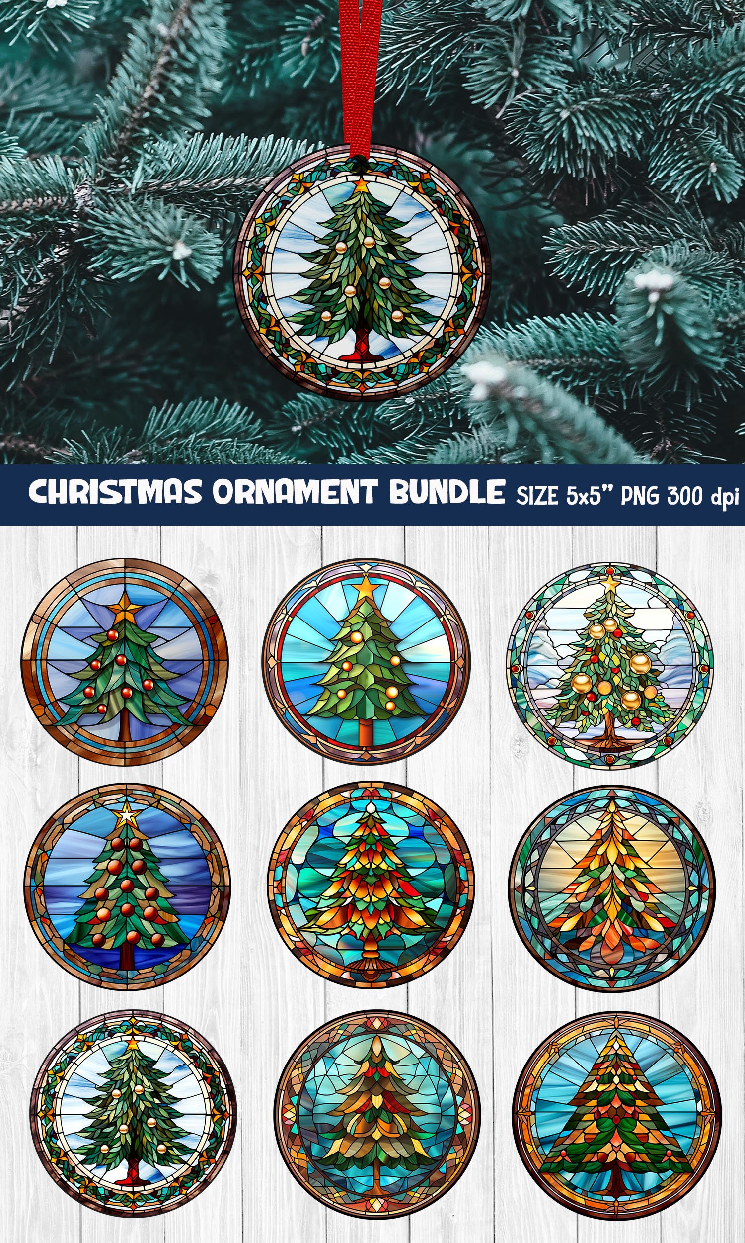 Christmas Tree PNG | Christmas Ornament PNG Bundle