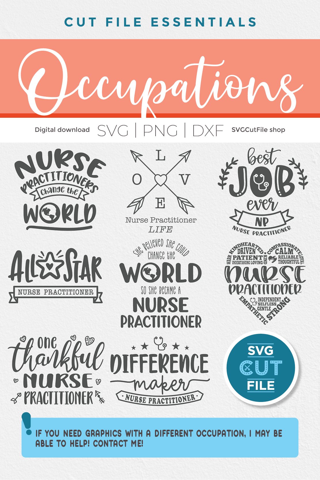 Nurse Practitioner SVG bundle