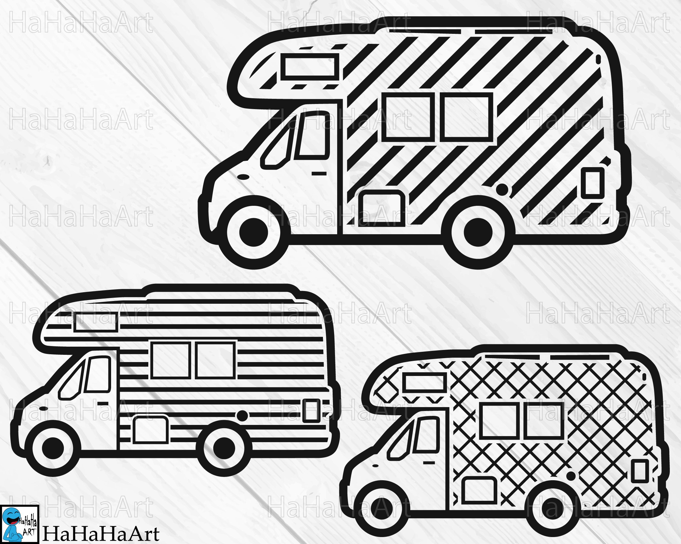 Strip Campers Designs - Clip art / Cutting Files (1050825)