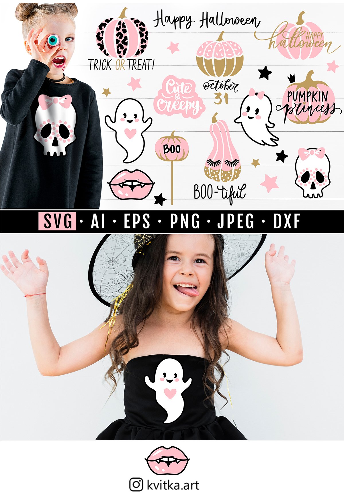 Cute Halloween SVG Bundle. Pumpkin Svg. Halloween Quotes.